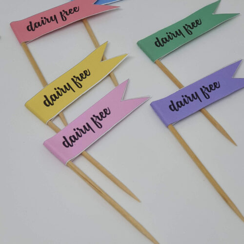 Vegetarian Toothpick Flags (pastel) | The Gluten Free Queen
