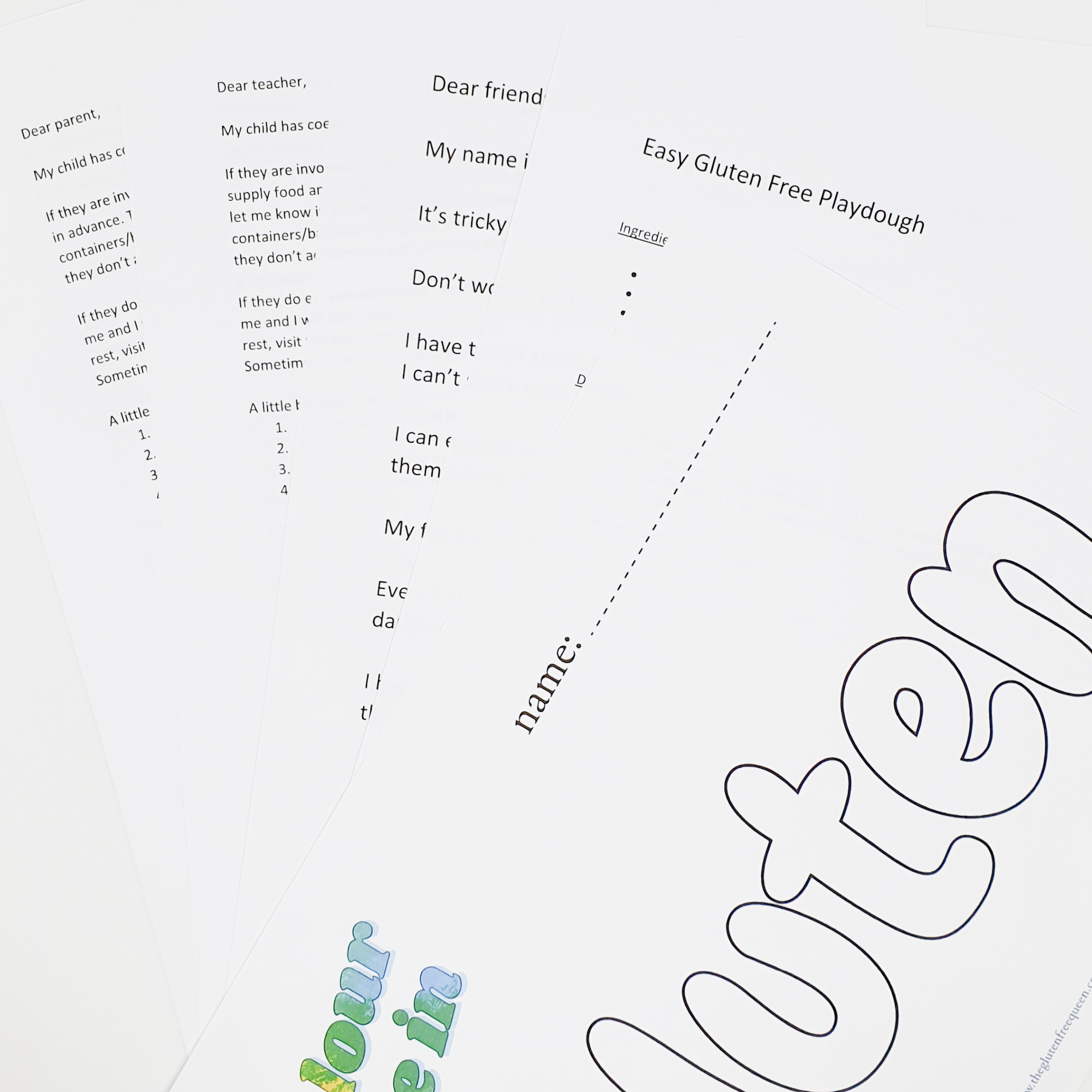 Back To School Coeliac Information Pack - The Gluten Free Queen