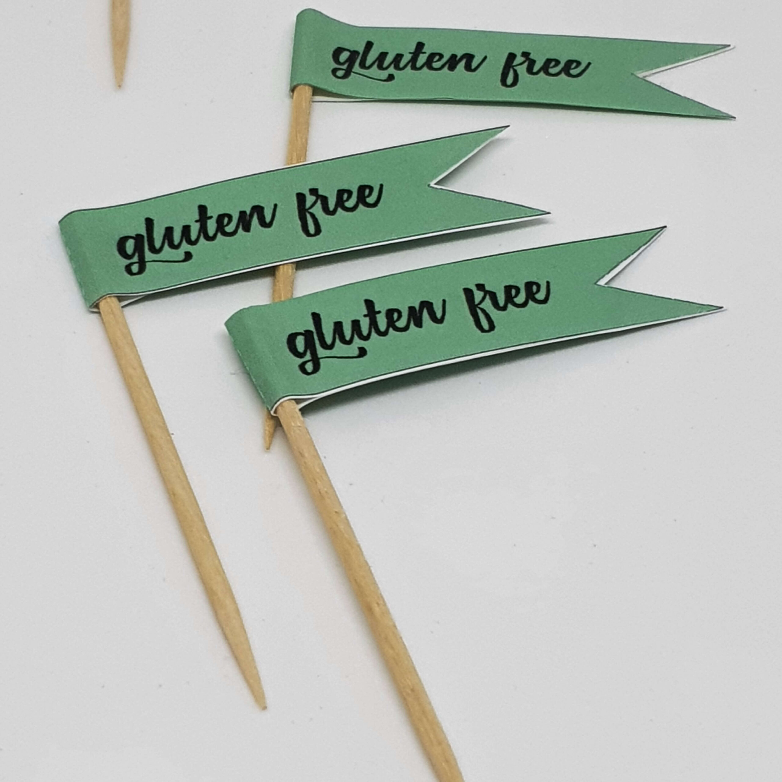 Gluten Free Toothpick Flags - pastel green | The Gluten Free Queen