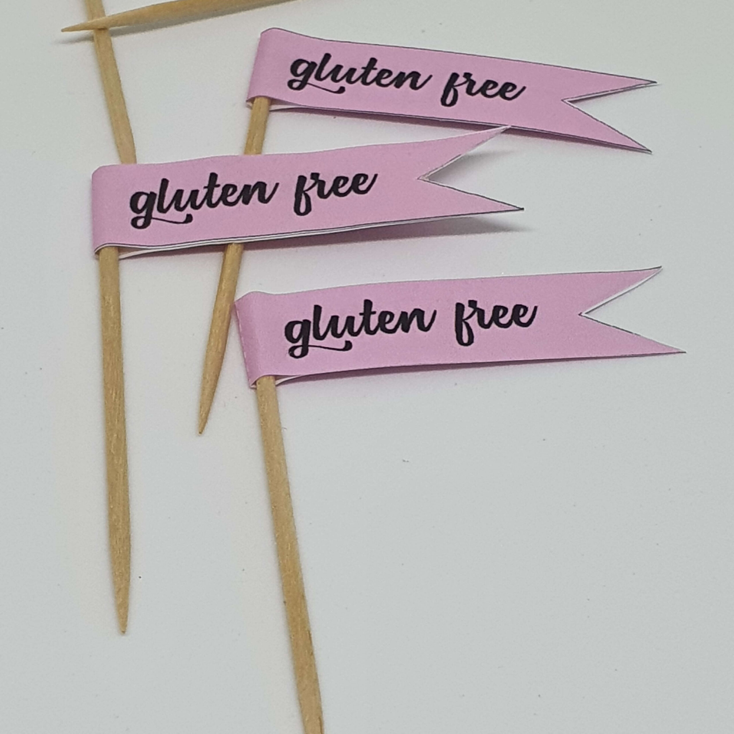 Gluten Free Toothpick Flags - pastel pink | The Gluten Free Queen