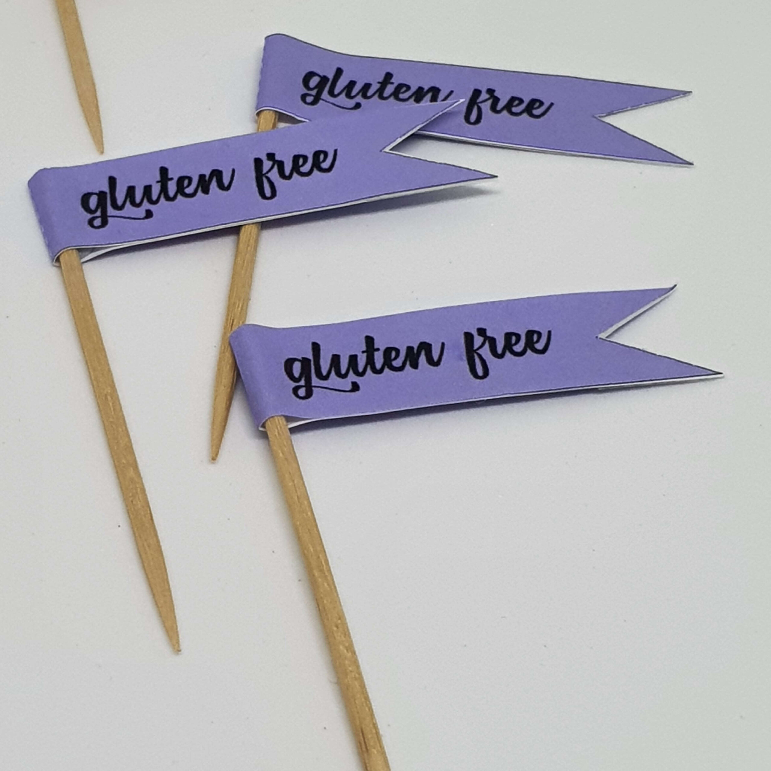 Gluten Free Toothpick Flags - pastel purple | The Gluten Free Queen