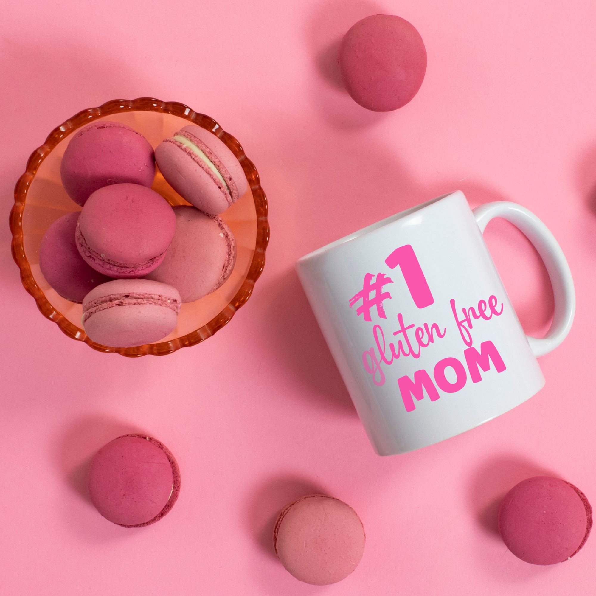 Number 1 Gluten Free Mom Mug (Pink) - The Gluten Free Queen