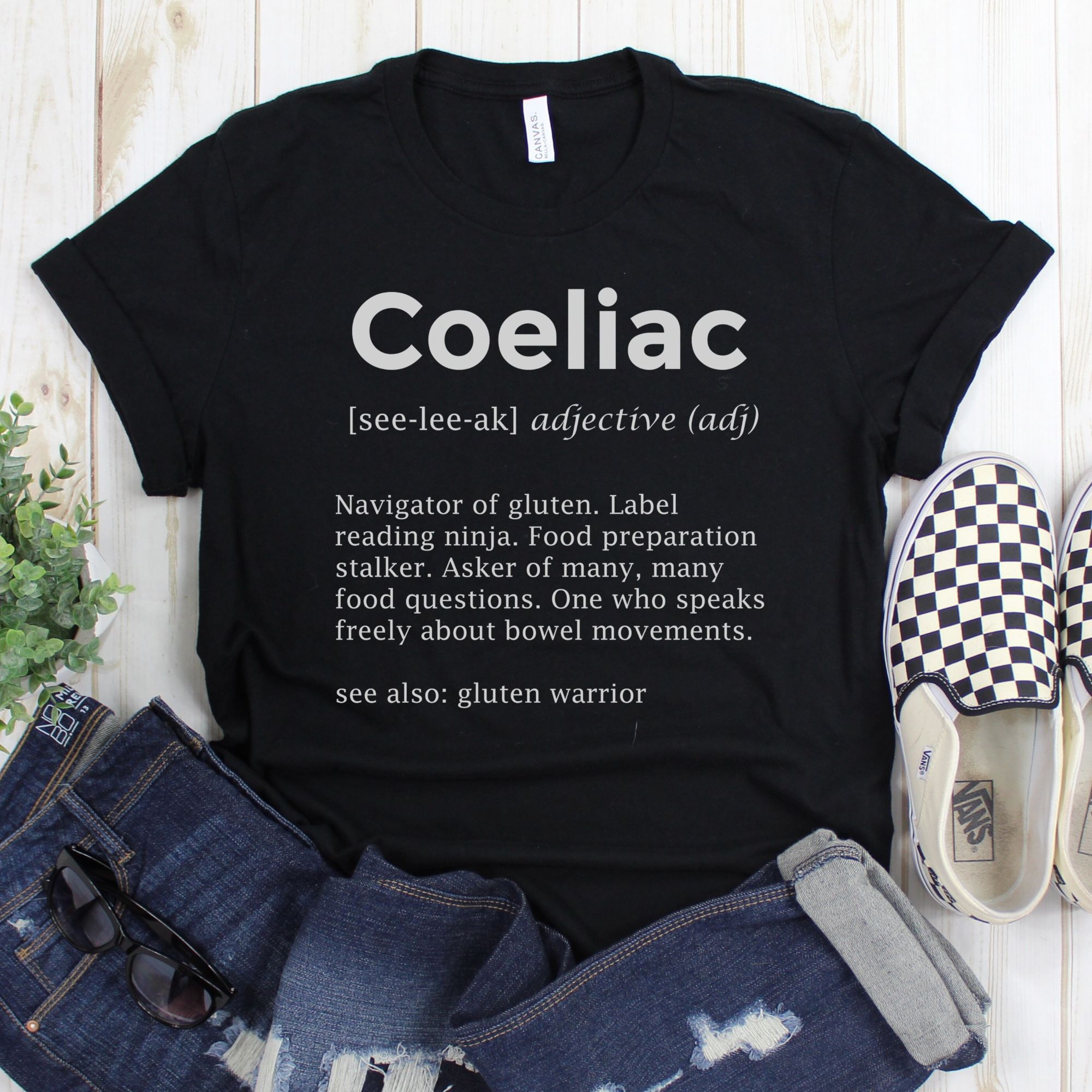 Coeliac Definition Men's Shirt (Black) - The Gluten Free Queen