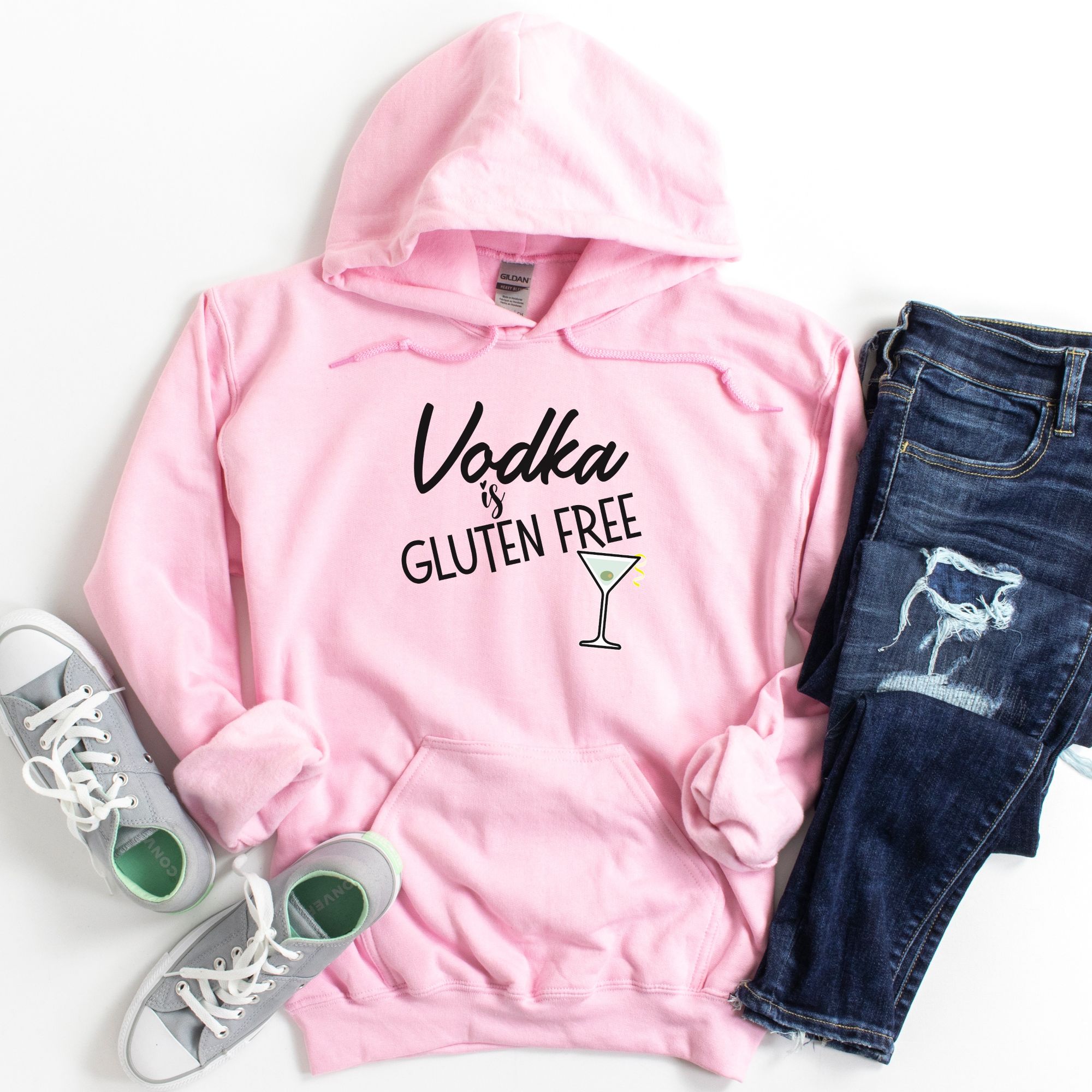 Vodka Is Gluten Free Women's Hoodie (Pink) - The Gluten Free Queen